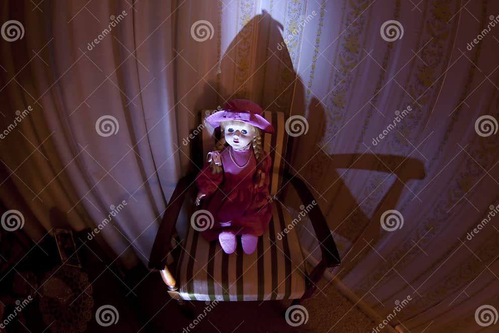 Eerie Possessed Doll stock image. Image of black, creepy - 34710907