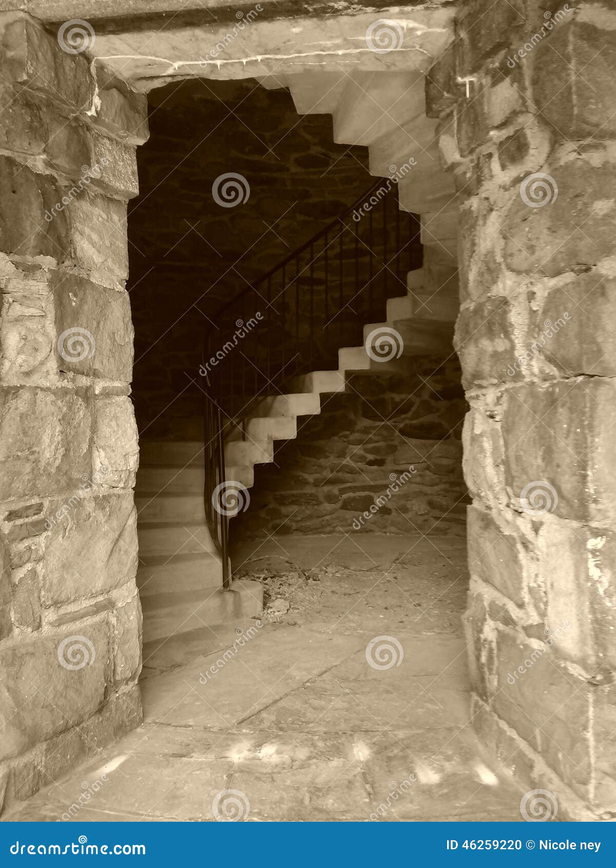 Eerie staircase stock photo. Image of eerie, winding - 46259220