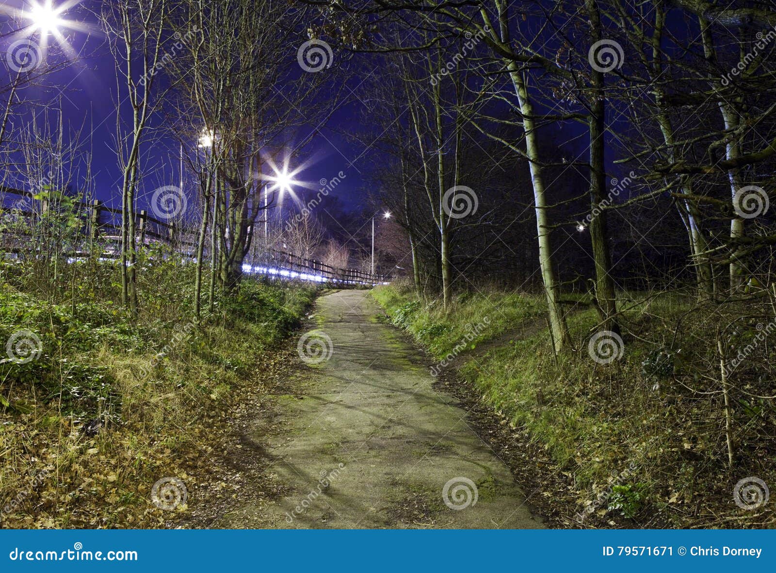 Eerie Urban Footpath stock image. Image of eerie, fearful - 79571671