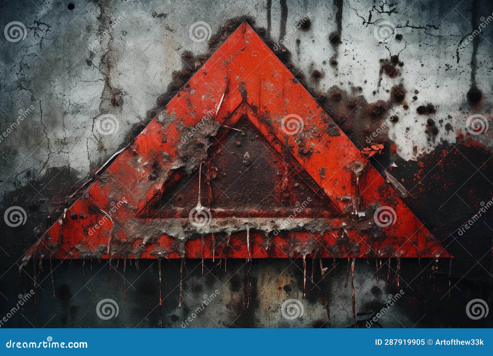 Eerie Warning: Impending Danger Looms Stock Illustration - Illustration ...