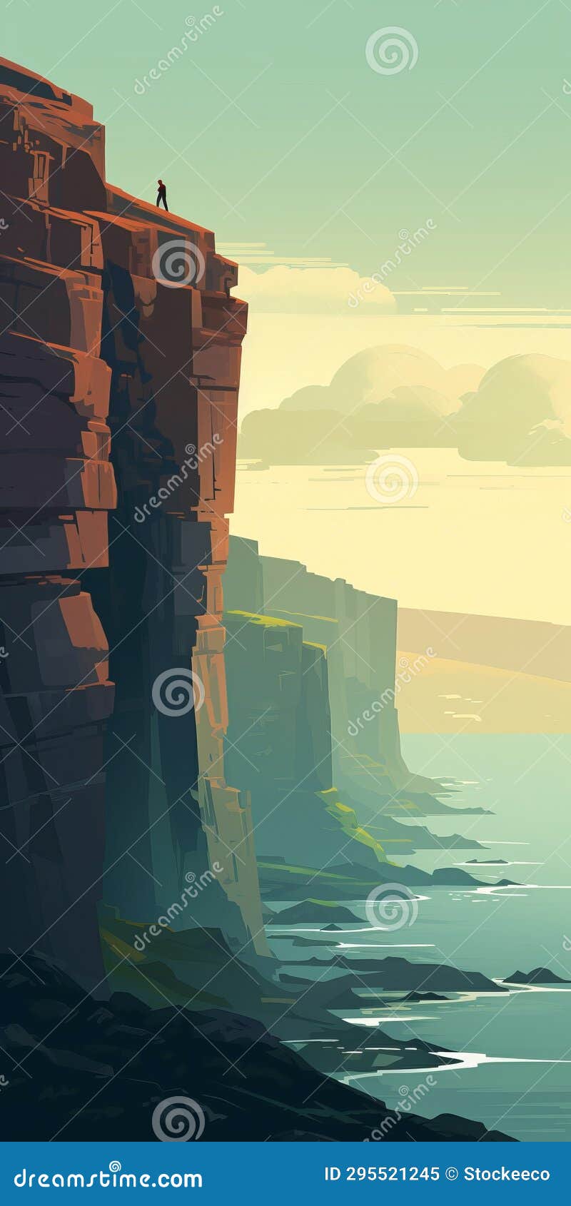 Eerily Realistic Oceanfront Cliff Masterpiece Inspired by Atey Ghailan ...