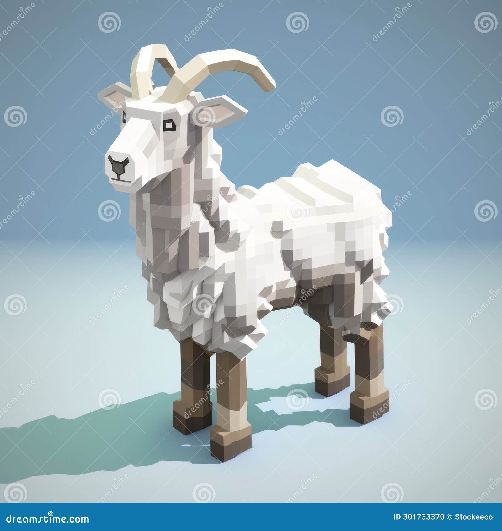 Eerily Realistic White Pixelated Sheep 3d Model with Supernatural ...