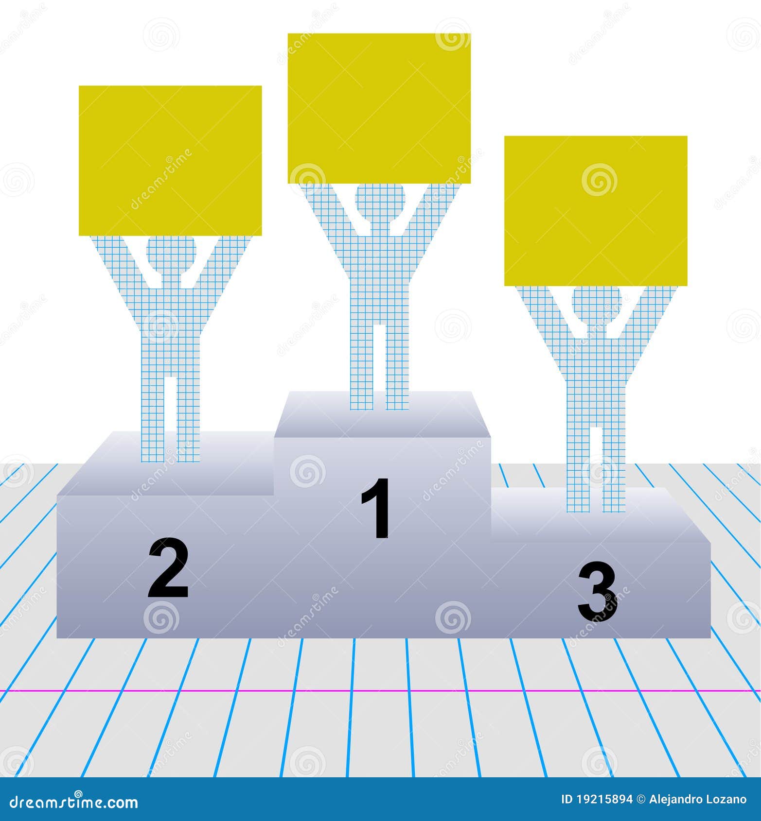 Eerst tweede derde plaats vector illustratie. Illustration of plaats ...