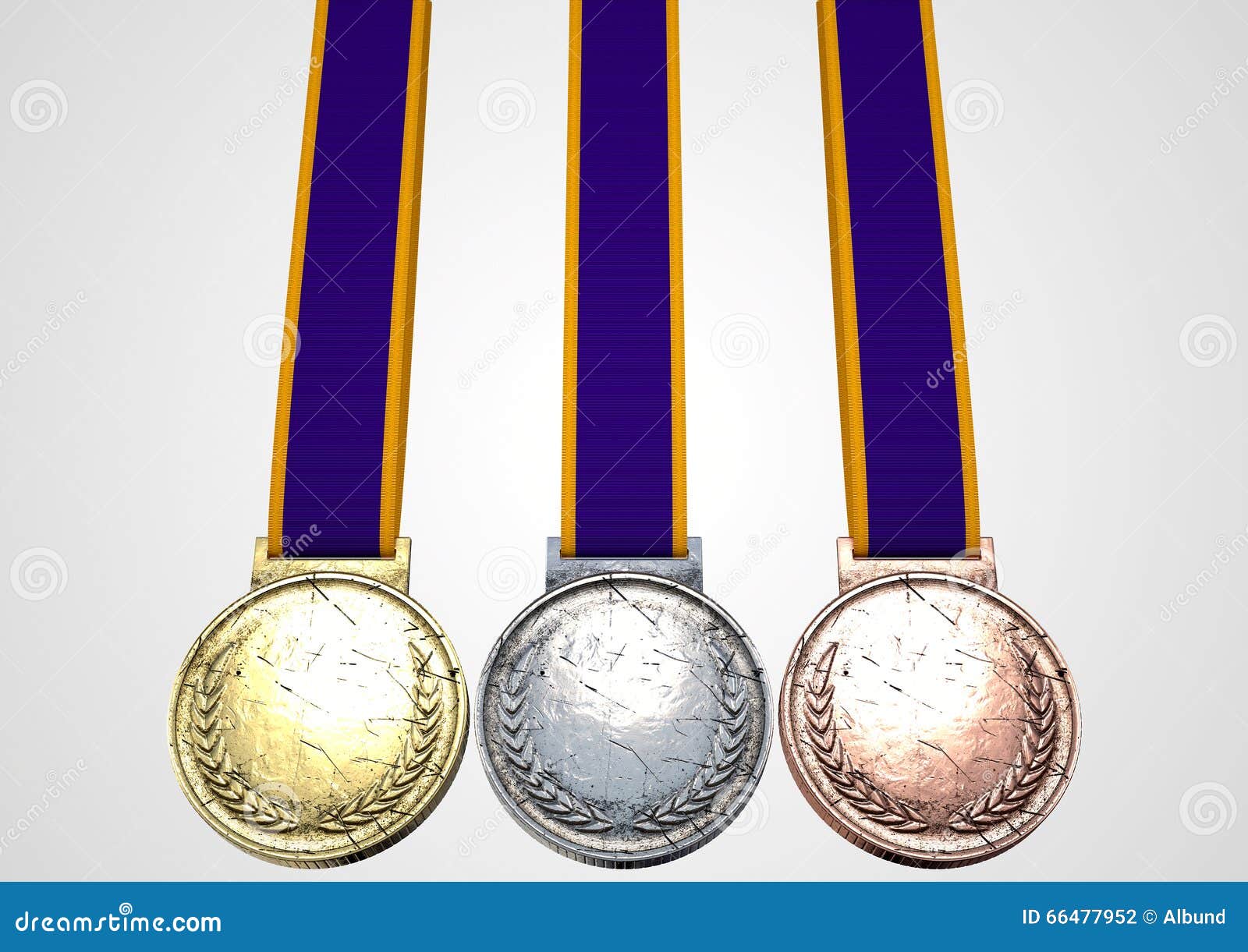 Eerst Tweede En Derde Medailles Stock Illustratie - Illustration of ...