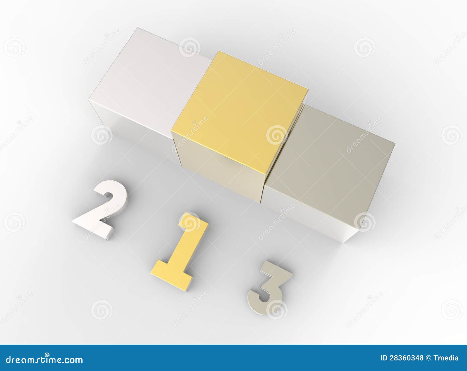 Eerst, Tweede En Derde Plaatspodiums Stock Illustratie - Illustration ...