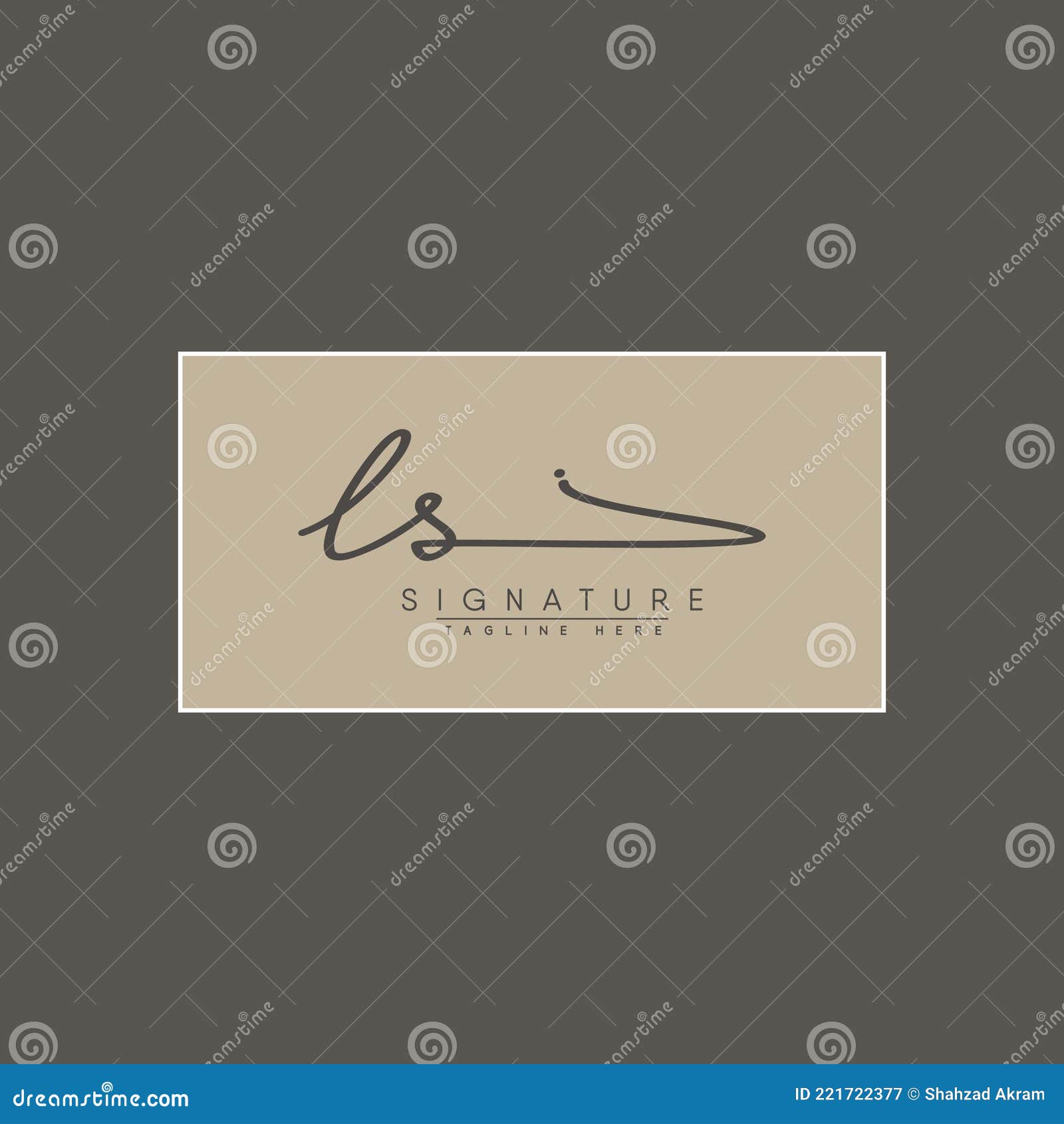 Eerste Letter Ls Logo Hand Getekend Handtekeninglogo Vector Illustratie ...