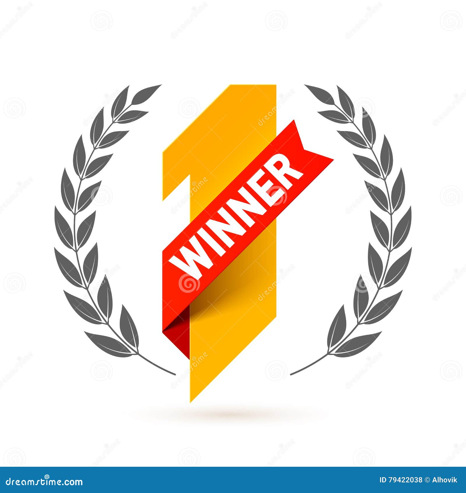 Eerste winnaar vector illustratie. Illustration of embleem - 79422038