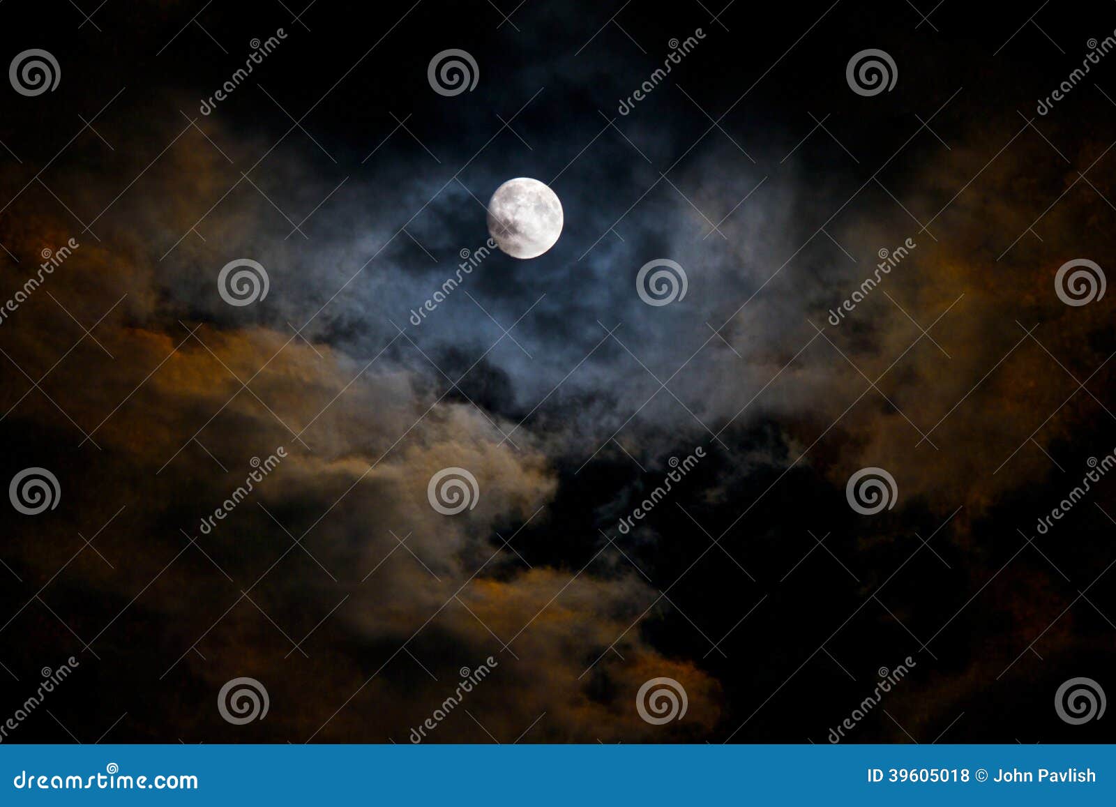 Eery Full Moonlit Twilight stock photo. Image of astronomy - 39605018