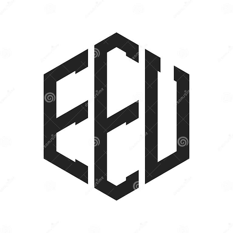 EEU Logo Design. Initial Letter EEU Monogram Logo Using Hexagon Shape ...