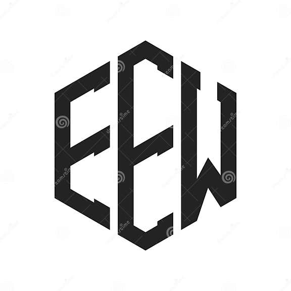 EEW Logo Design. Initial Letter EEW Monogram Logo Using Hexagon Shape ...