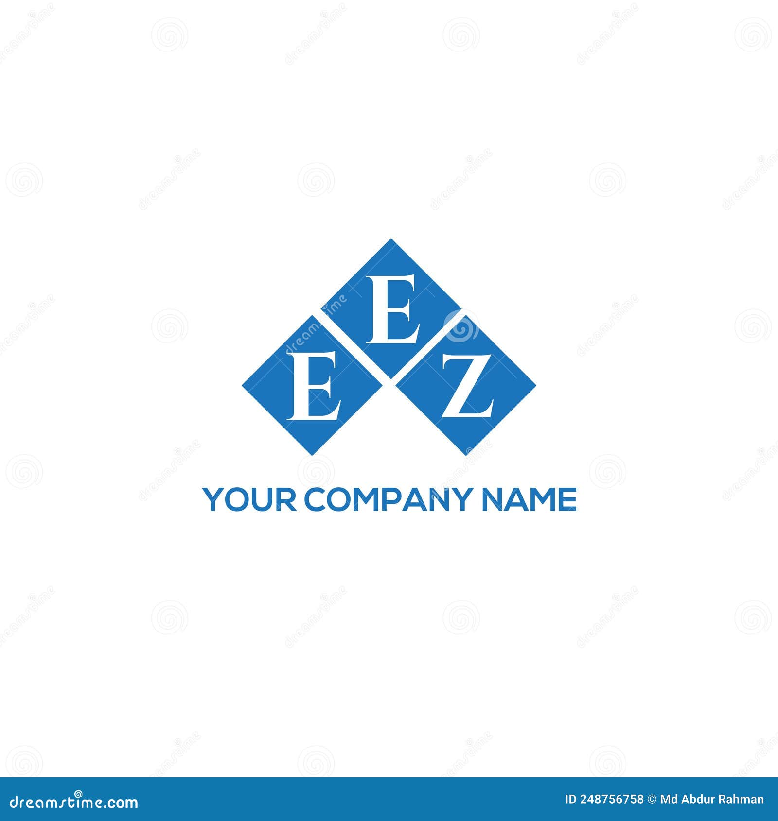 EEZ Letter Logo Design on BLACK Background. EEZ Creative Initials ...