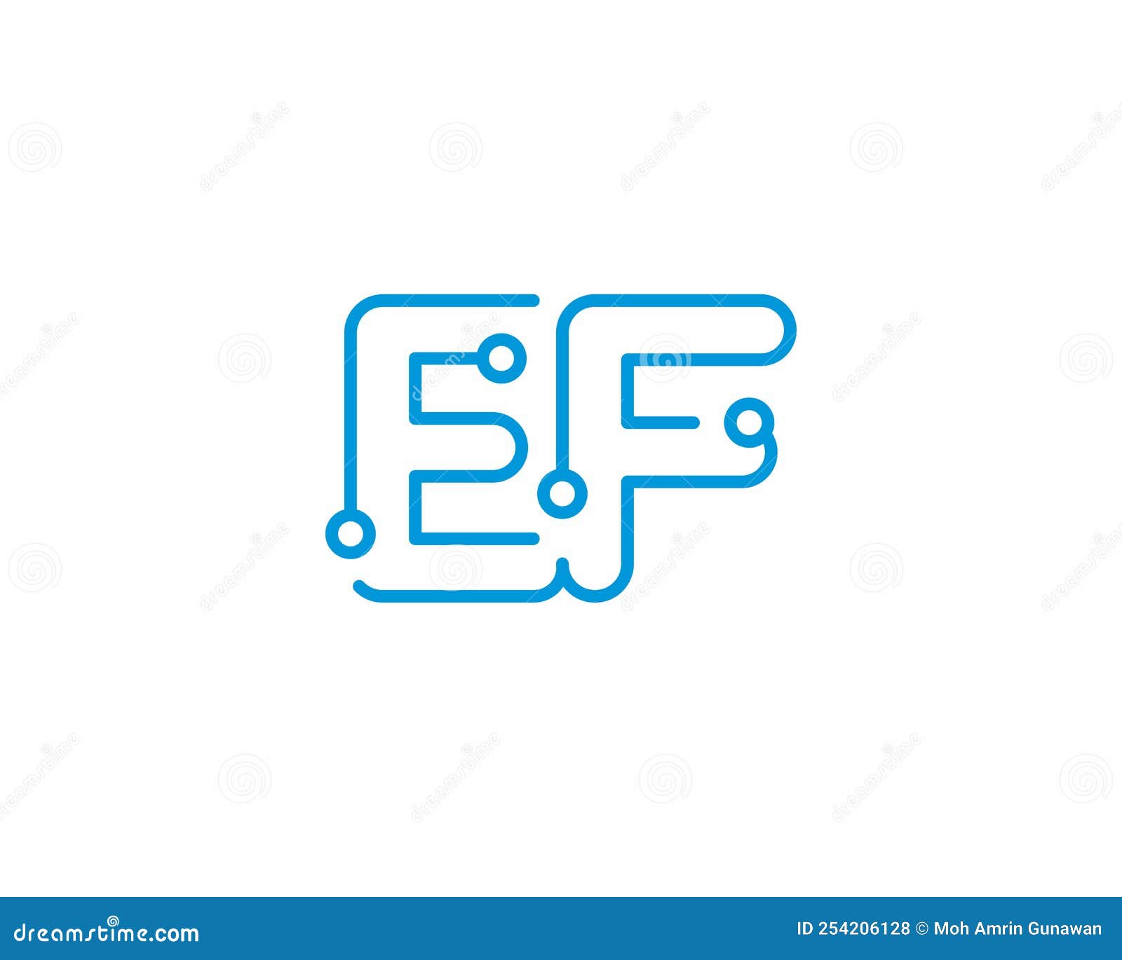 EF Letters, Electronic Circuit, Technology Logo Design Vector 001 Stock ...