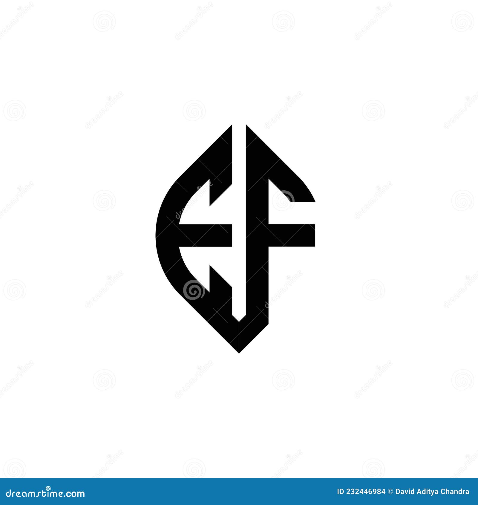 EF Logo Monogram Geometric Shape Style Stock Vector - Illustration of ...