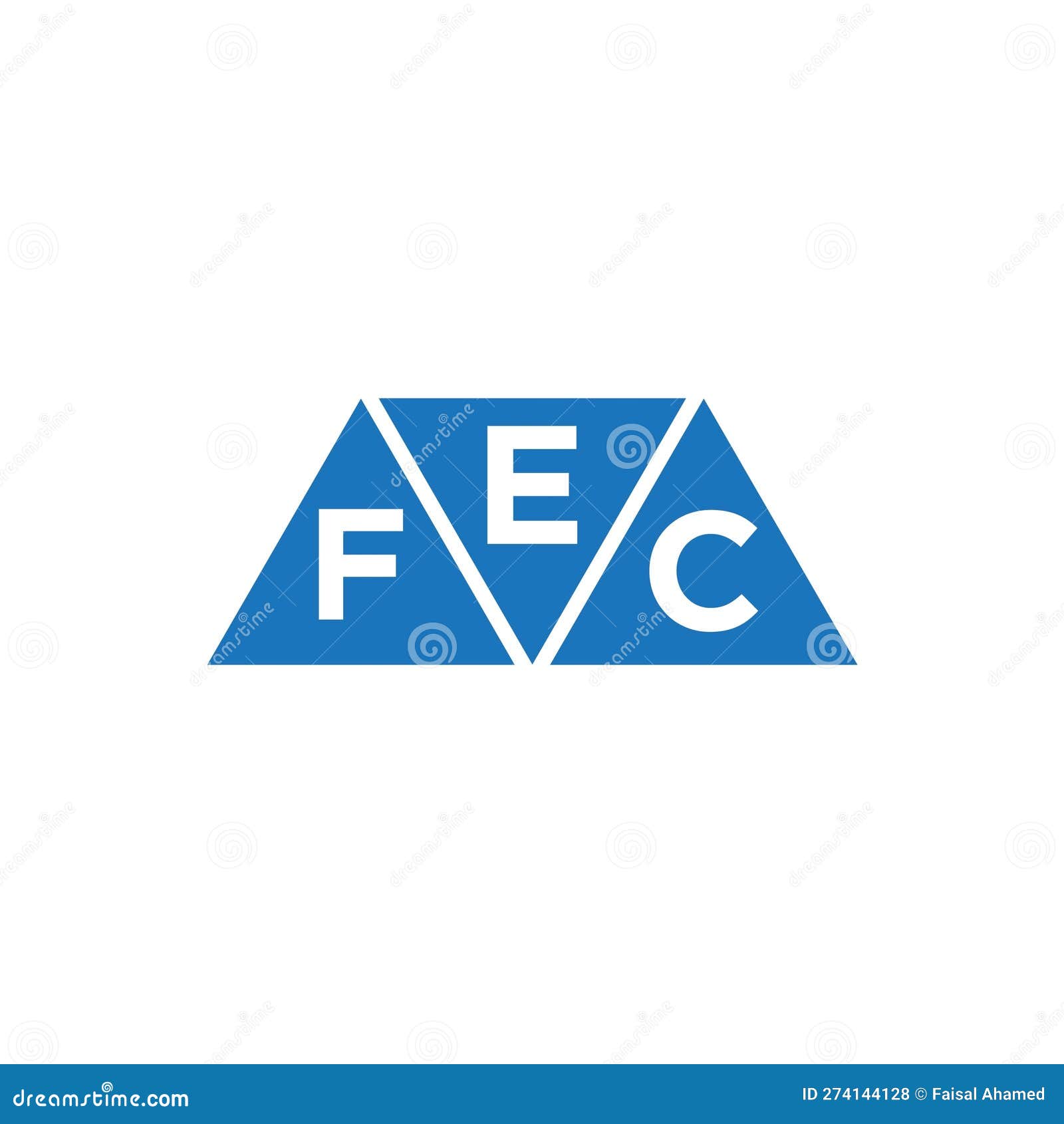 EFC Triangle Shape Logo Design on White Background. EFC Creative ...