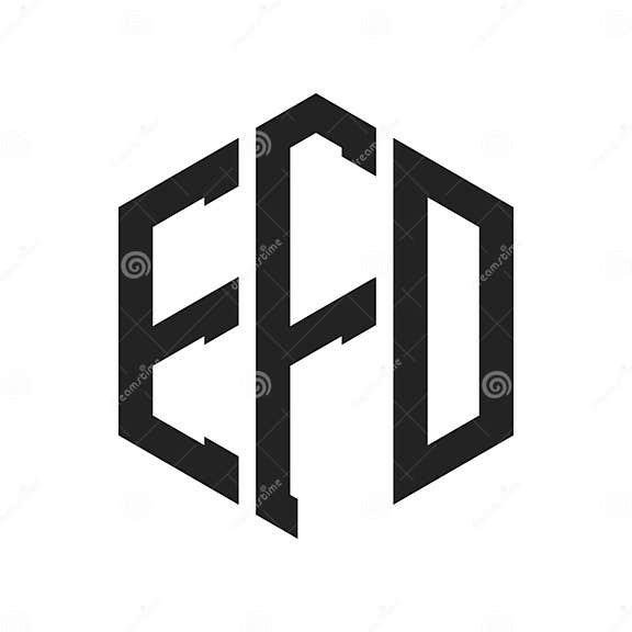 EFD Logo Design. Initial Letter EFD Monogram Logo Using Hexagon Shape ...