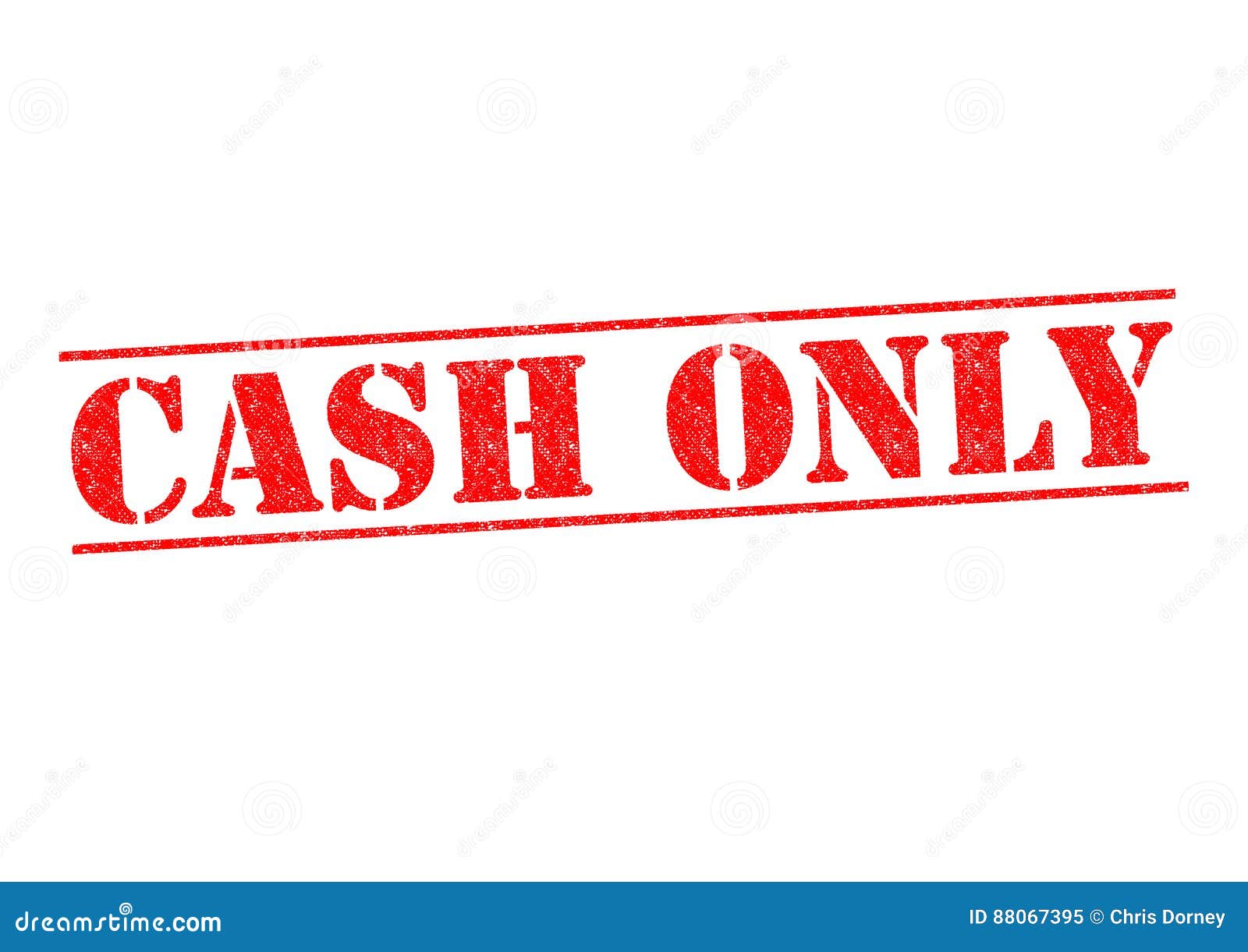 Efectivo solamente stock de ilustración. Ilustración de negocios - 88067395