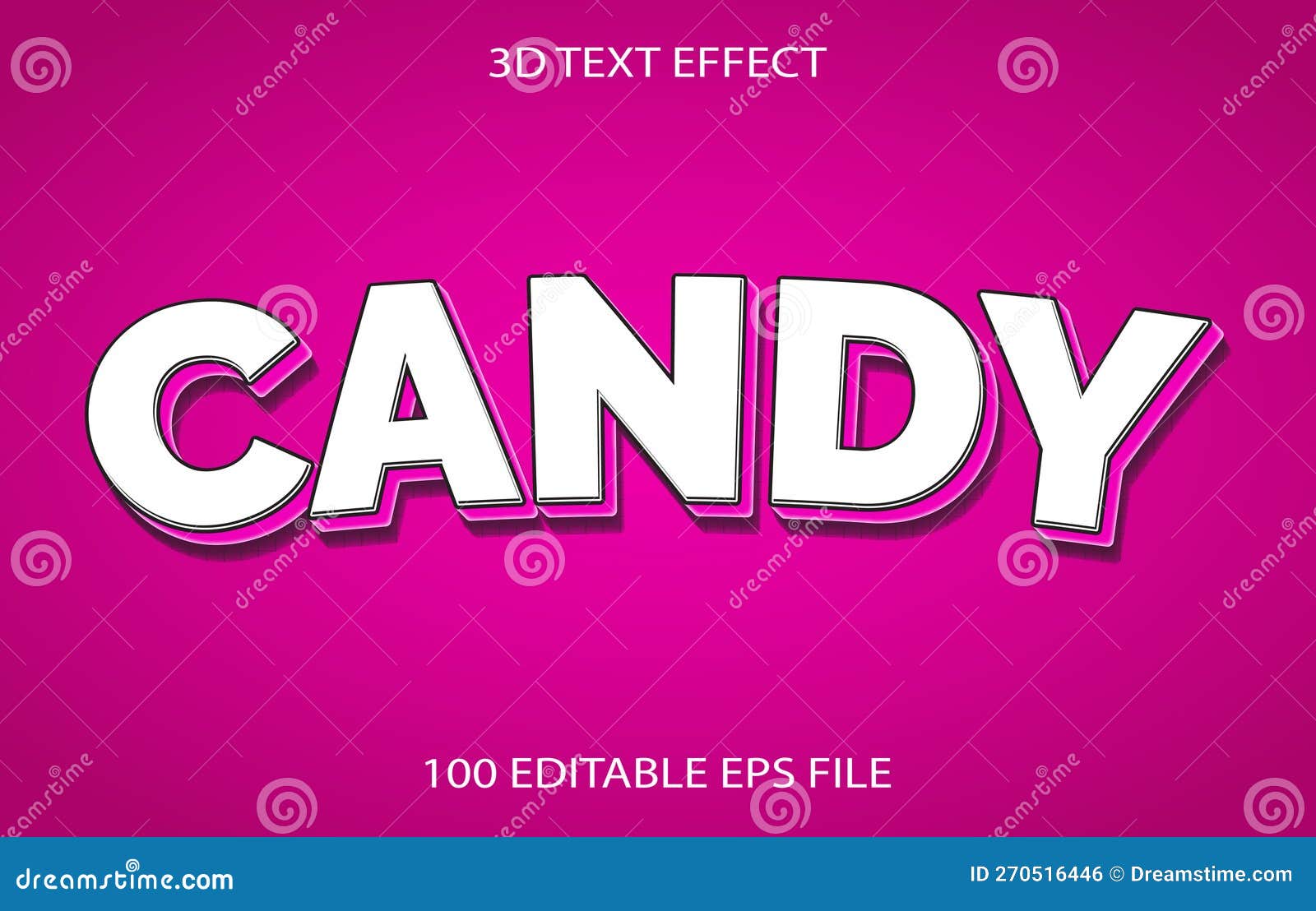 Efecto De Texto De Caramelo 3d Ilustración del Vector - Ilustración de ...