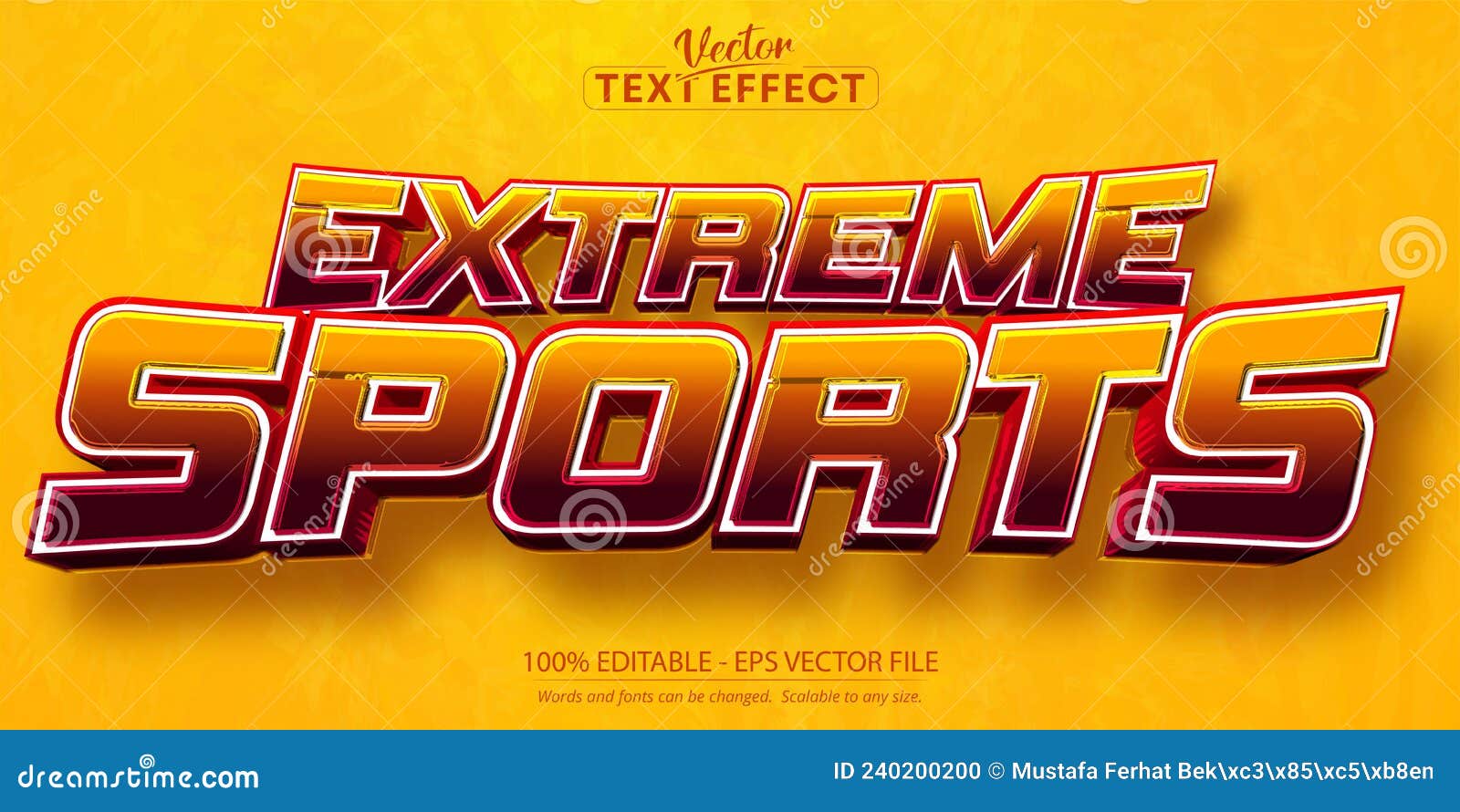 Efecto De Texto Deportivo Estilo De Texto De Deportes Extremos Editable ...