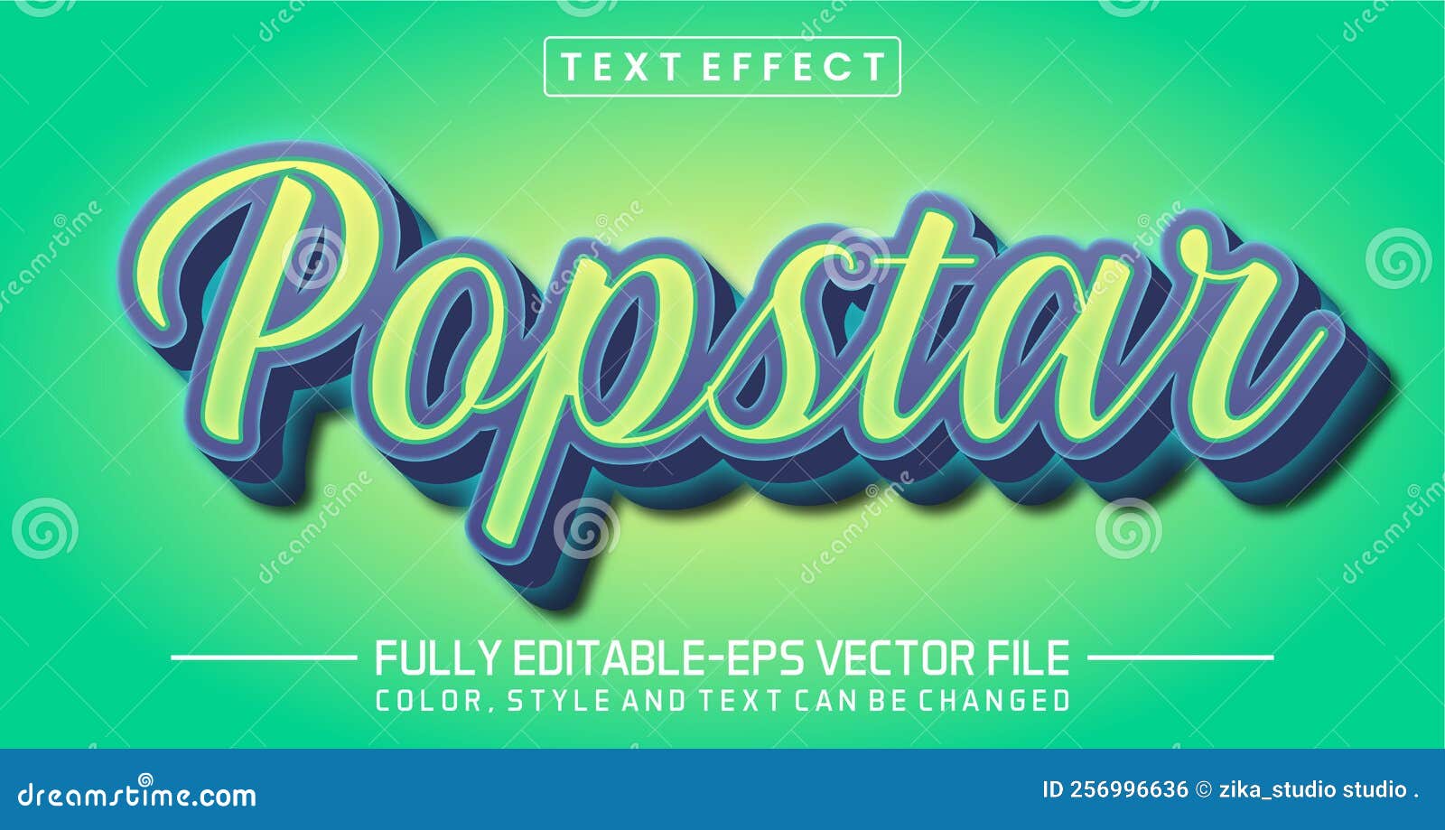 Efecto De Texto De Tipo De Letra De Estrella Pop Editable Ilustración ...