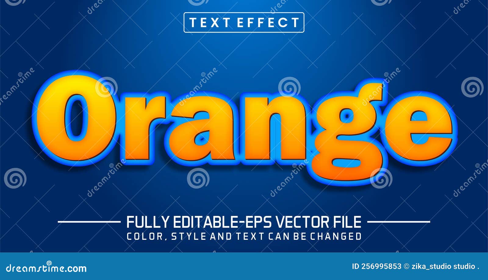 Efecto De Texto De Tipo De Letra Naranja Editable Ilustración del ...