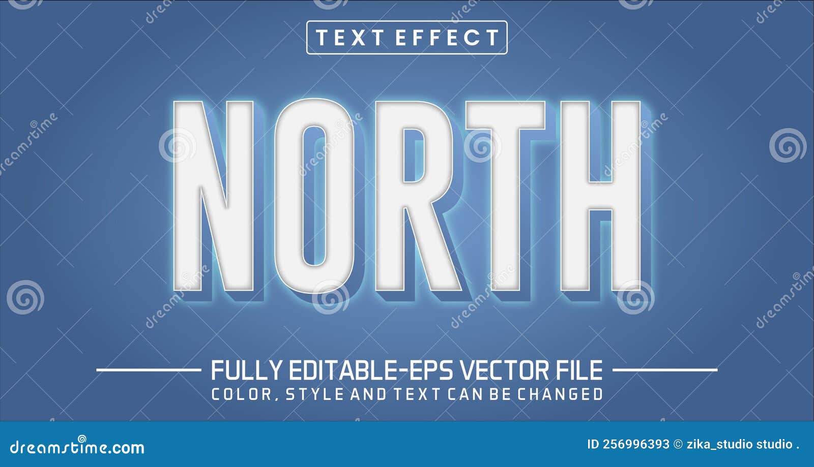 Efecto De Texto De Tipo De Letra Norte Editable Ilustración del Vector - Ilustración de editable ...