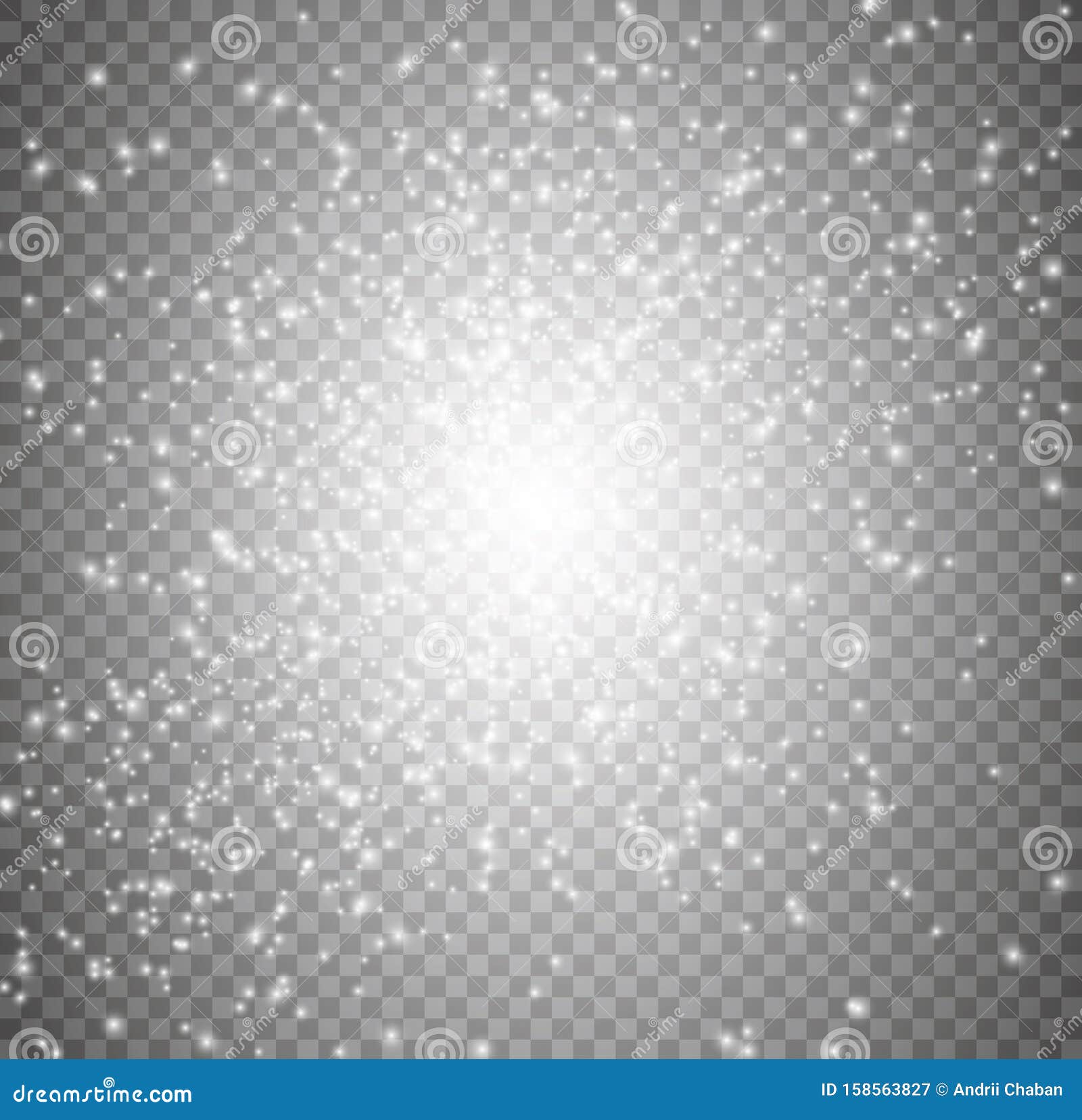 Efecto Luminoso. Estrella Rota Con Chispas Ilustración del Vector ...