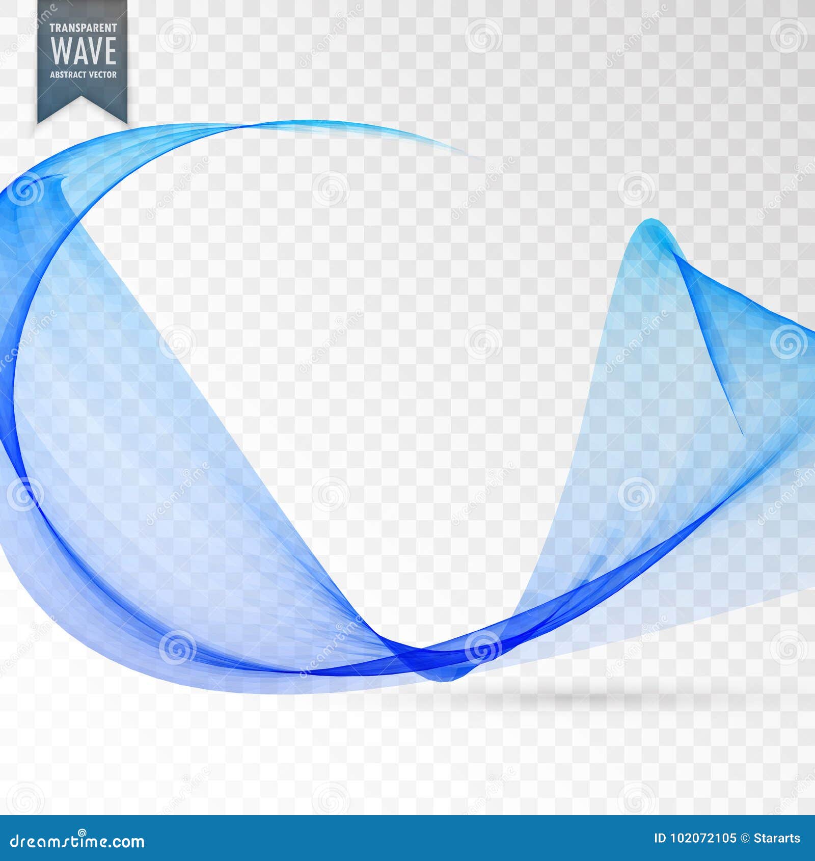 Efecto Transparente De La Onda En Color Azul Ilustración del Vector ...