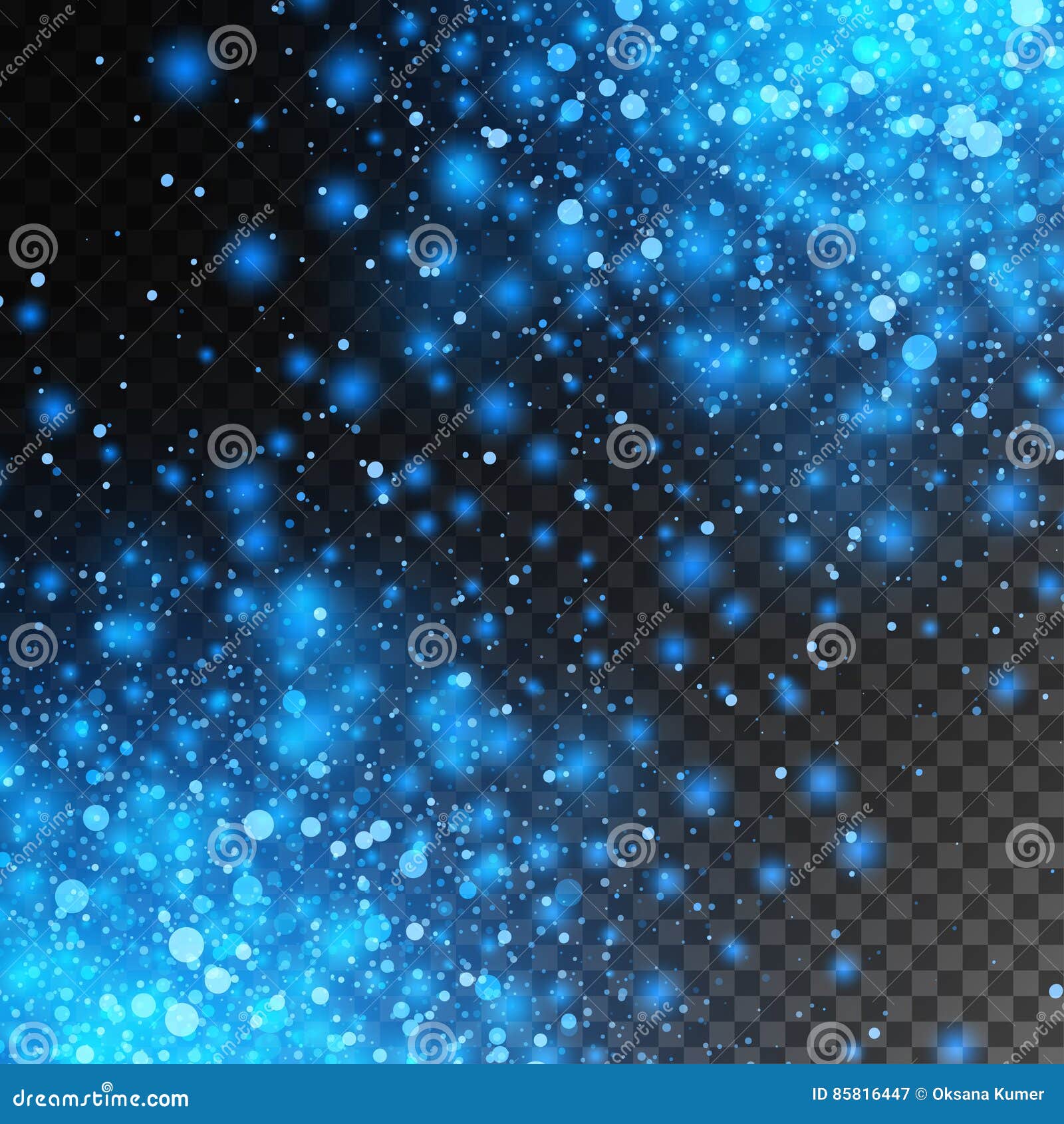 Efeito Da Luz Azul Mágico Do Fulgor Do Vetor Ilustração do Vetor ...