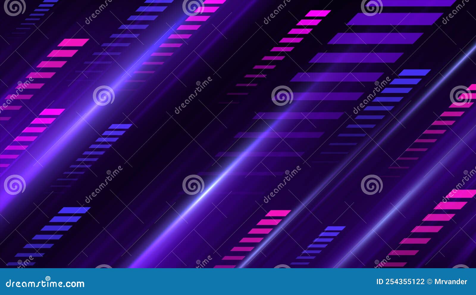 Efeito De Movimento De Velocidade Linhas Brilhantes Azuis Fundo