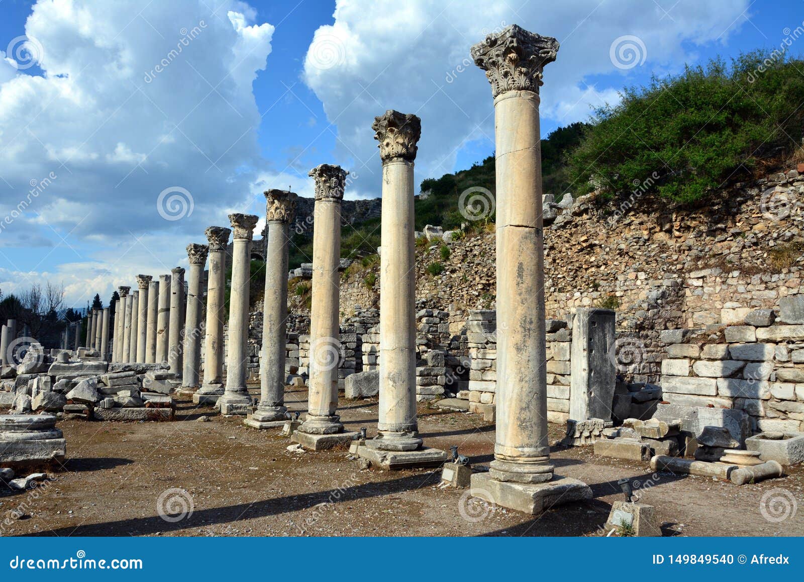 Efesus Efes Ruins, Turkey. stock photo. Image of colours - 149849540
