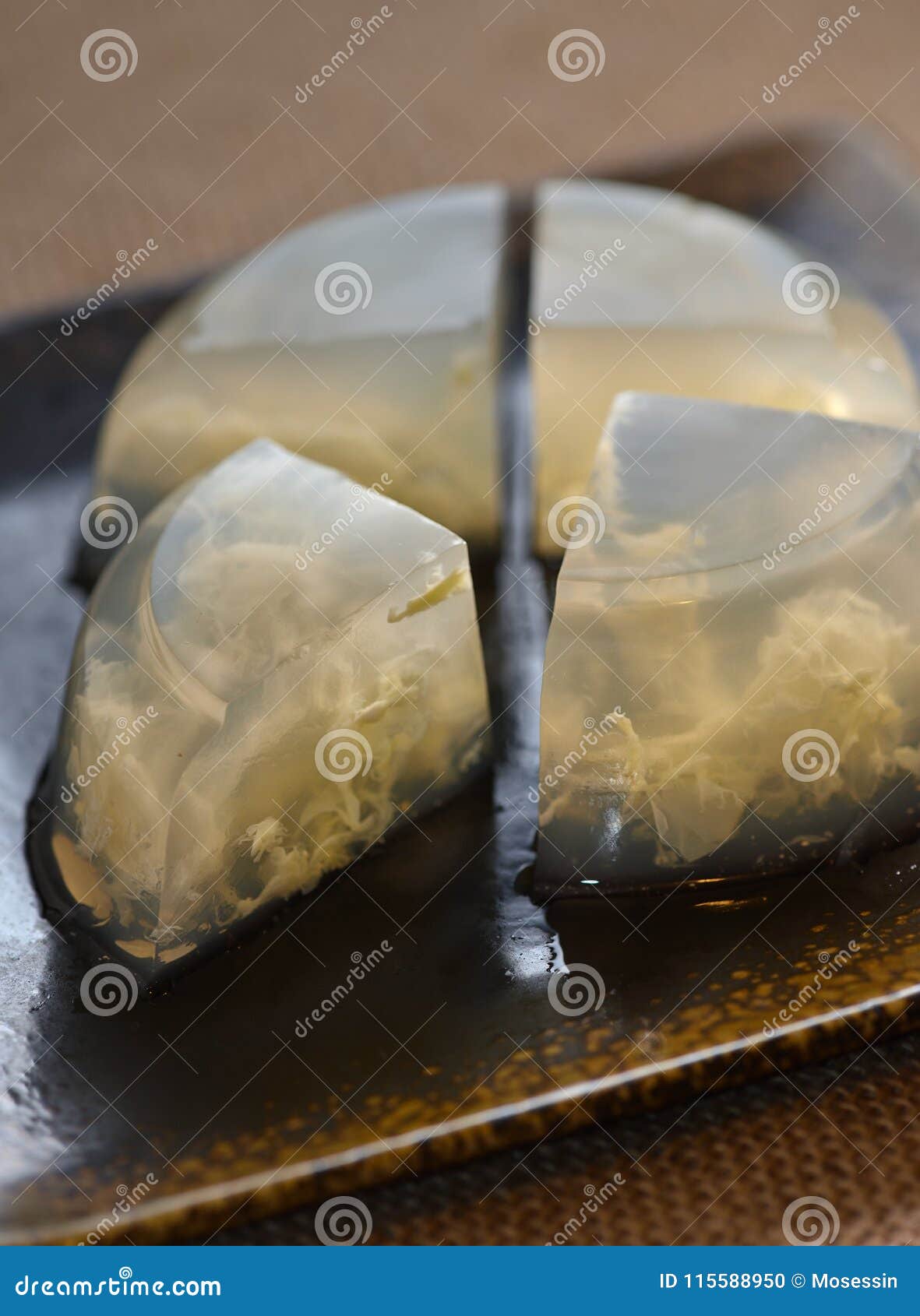 Eff Flakes Jelly Cake Slice Stock Photo - Image of lemon, gelatin ...