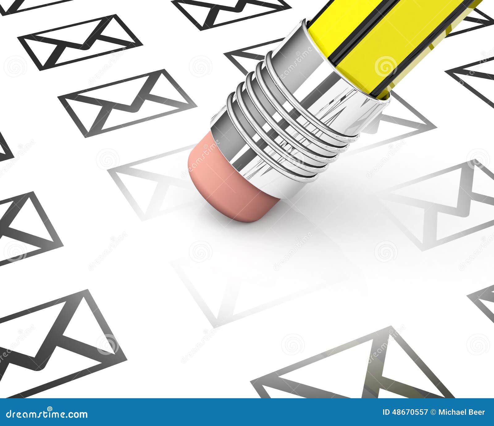 Effacement Des Courrier De Spam Illustration Stock - Illustration du ...