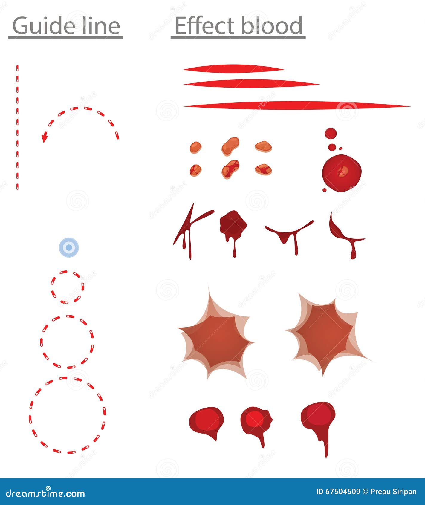 Effect Blood Vector for Game or Animation Stock Vector - Illustration ...