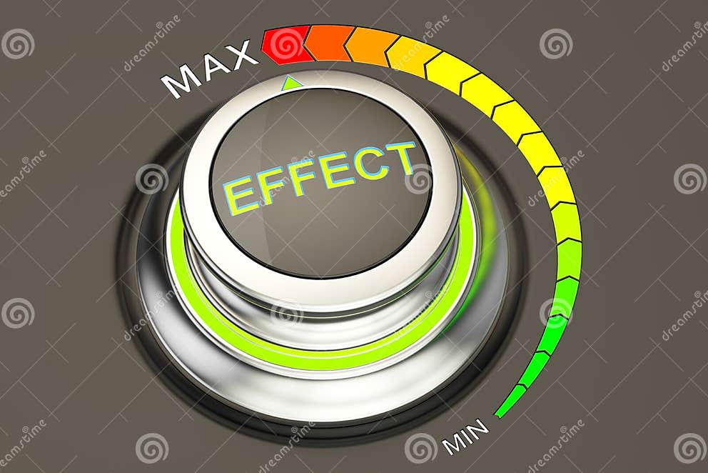 Effect Concept, Highest Level of Effect. 3D Rendering Stock ...