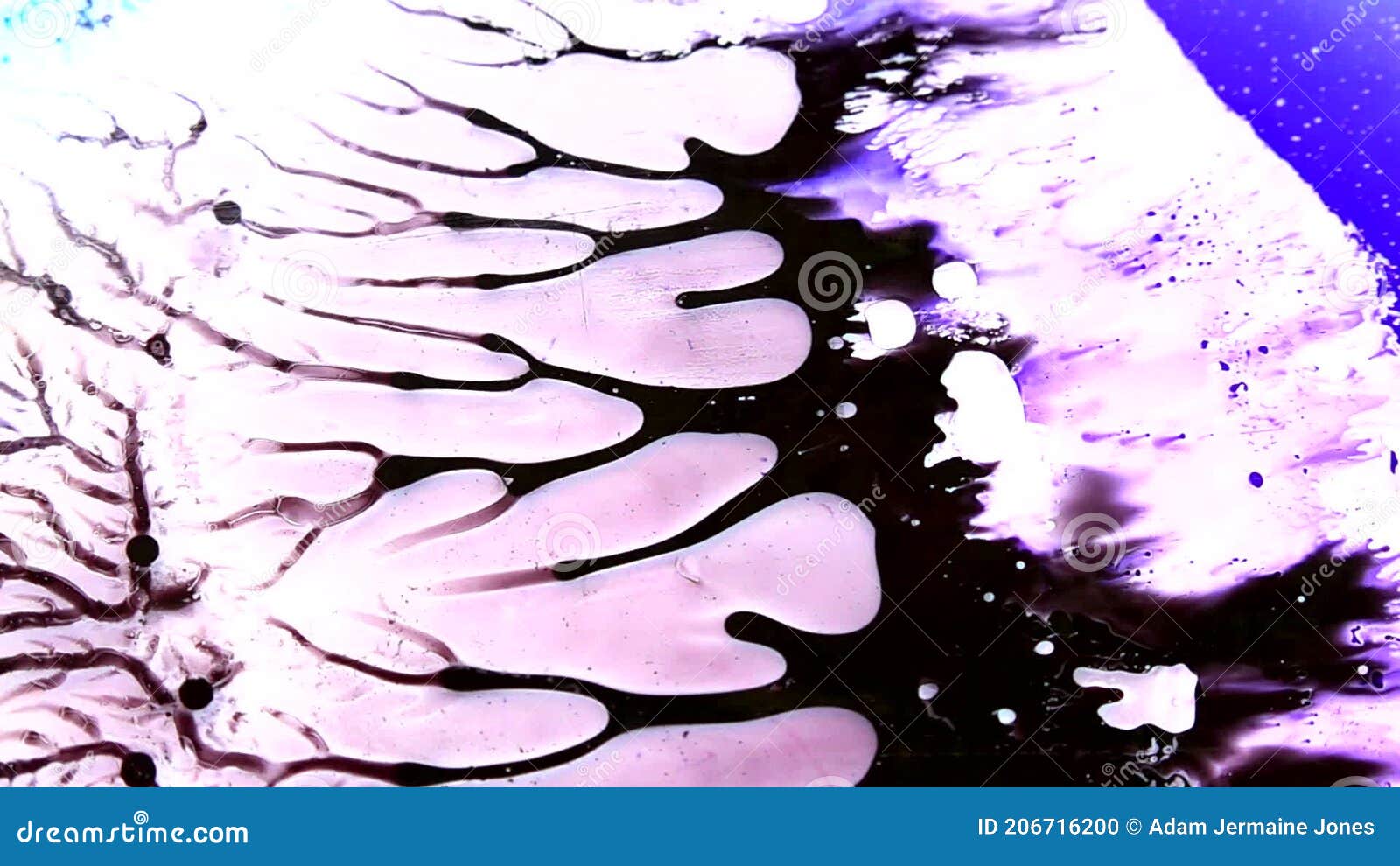 Effect Created by Ink Squashed in Glass Stock Footage - Video of cell ...