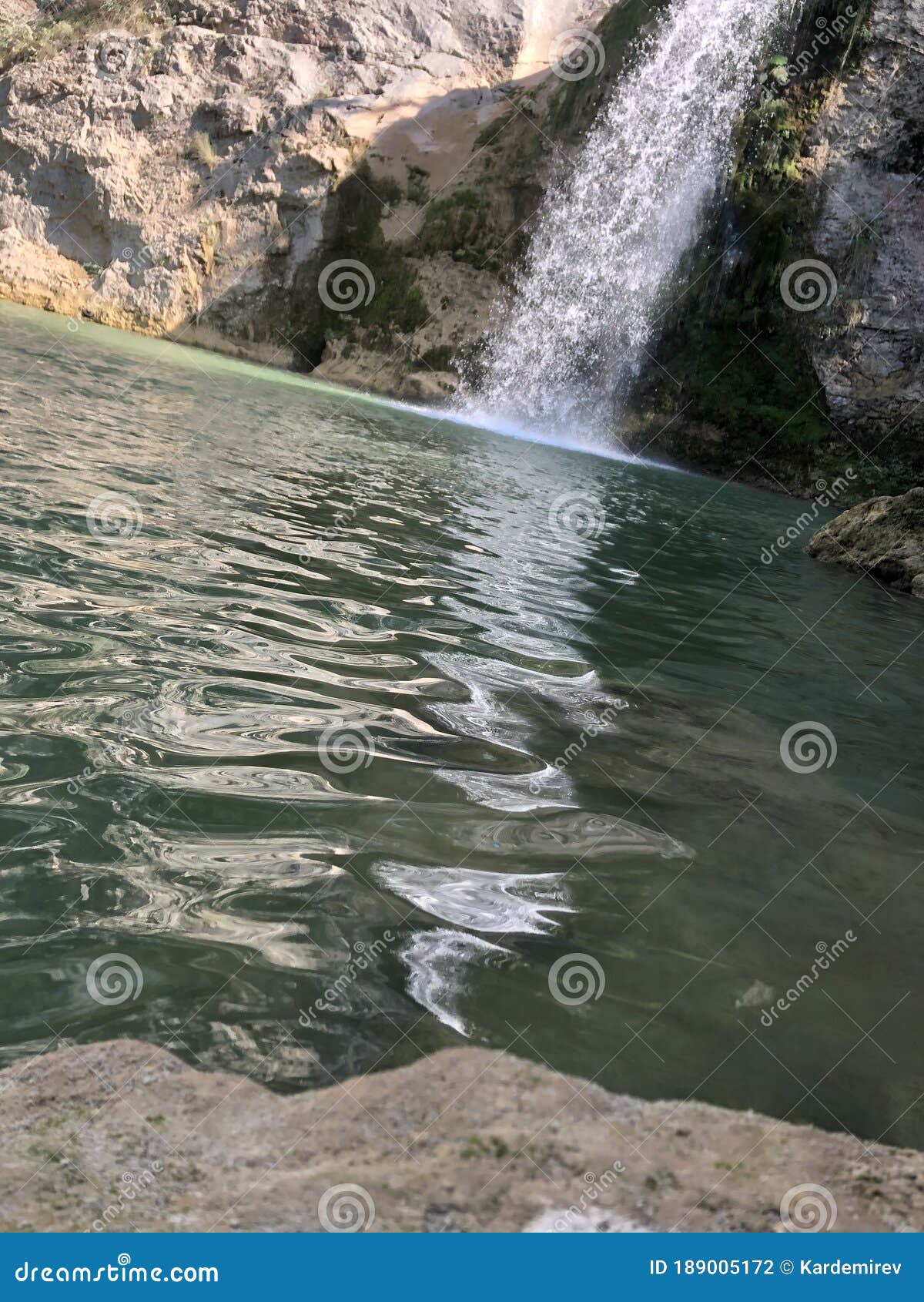 The Effect of the Fast Flowing Waterfall in the Water. Stock Photo ...