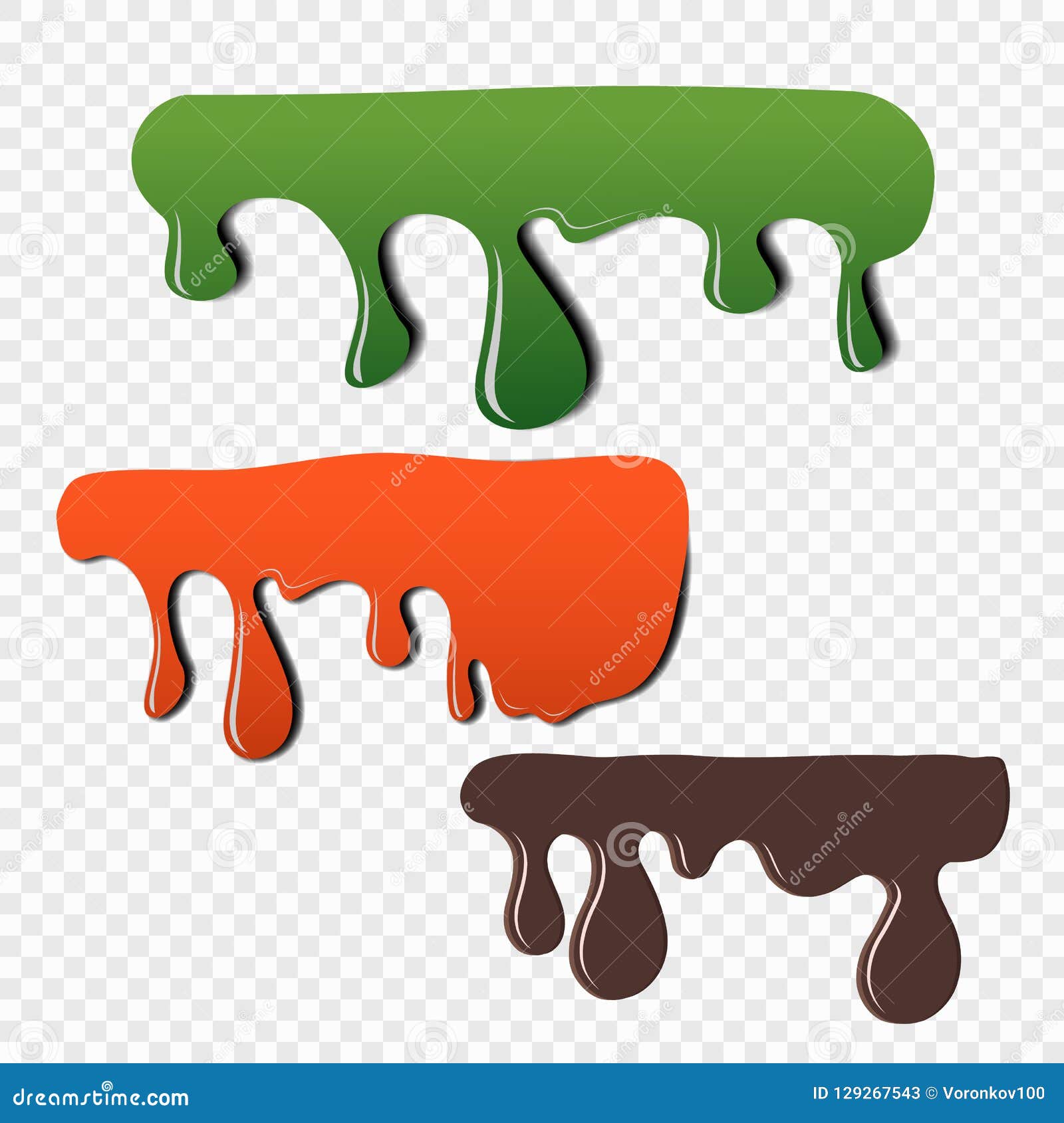 The Effect of the Fluidity of Paint on a Transparent Background. Color ...