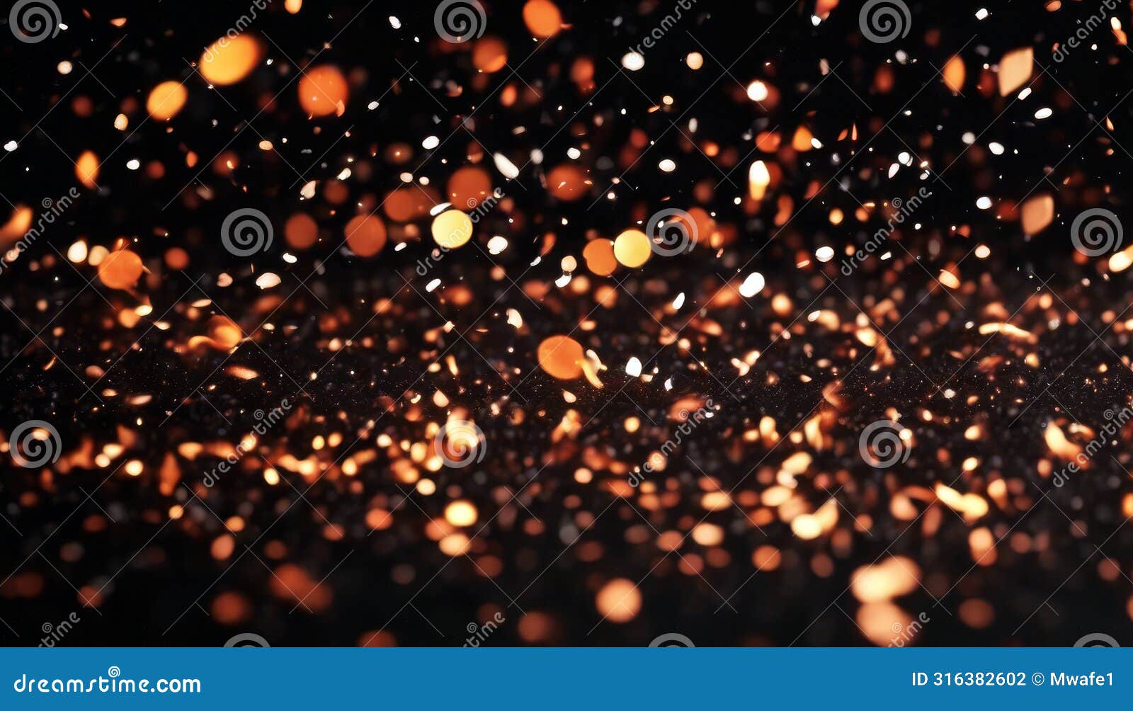 Effect Isolated Confetti Sparkle Texture Light Fire Black Embers Burn ...