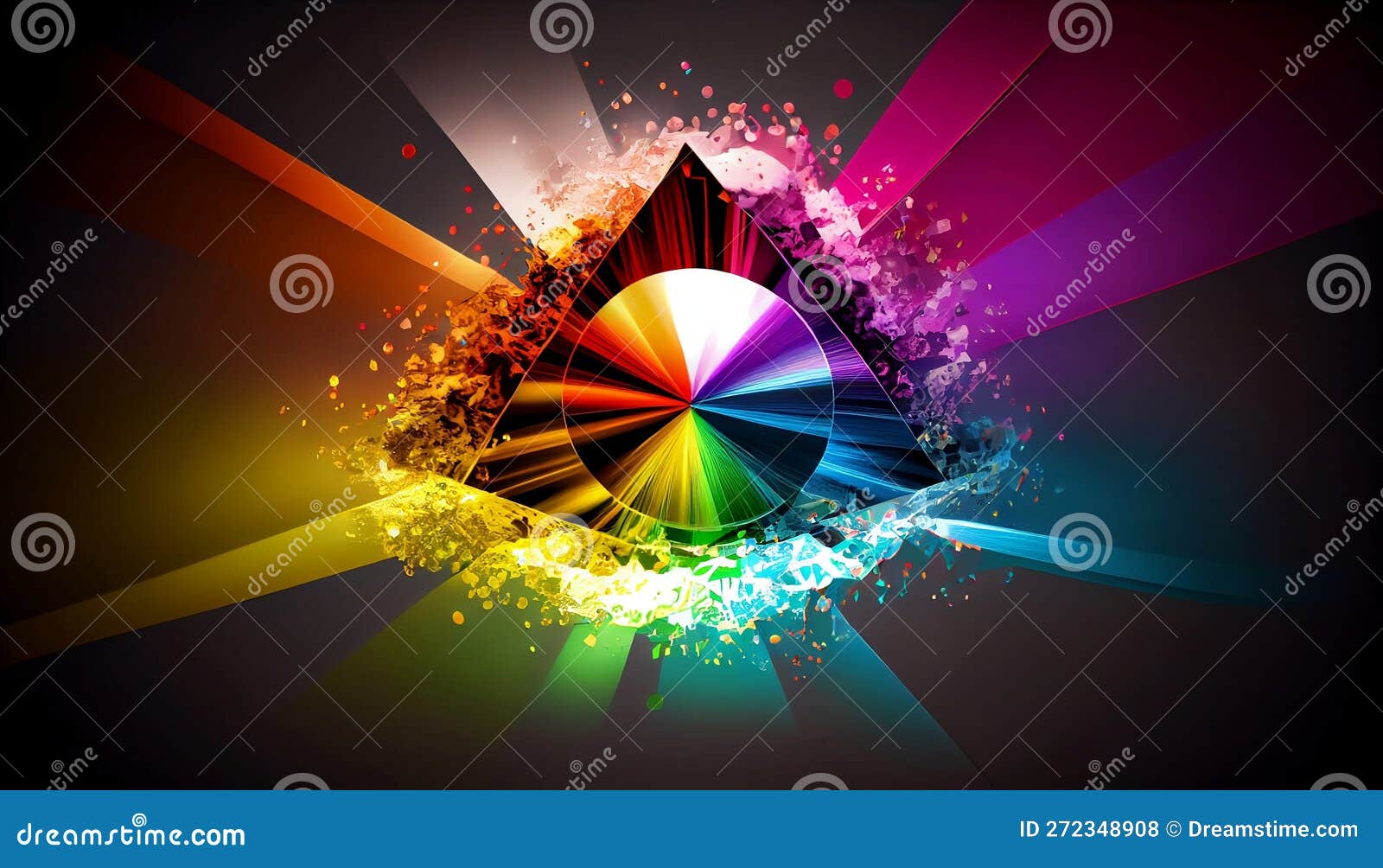 The Effect of Light Passing through a Prism, with Bright Bursts of ...