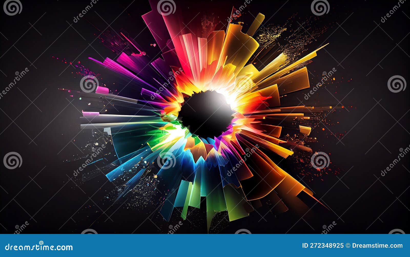 The Effect of Light Passing through a Prism, with Bright Bursts of ...