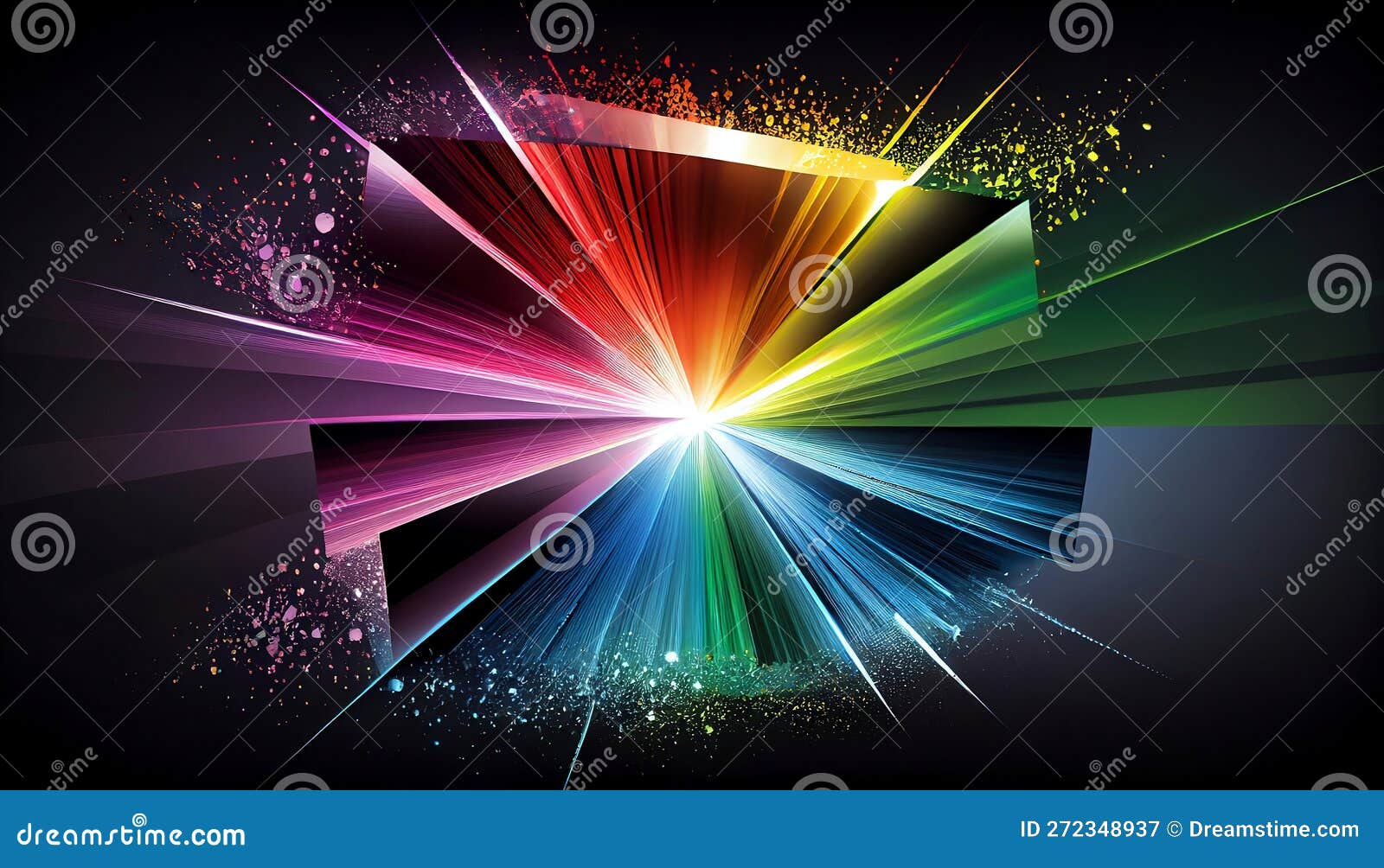 The Effect of Light Passing through a Prism, with Bright Bursts of ...