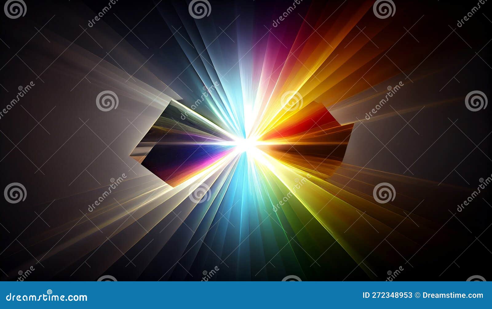 The Effect of Light Passing through a Prism, with Bright Bursts of ...