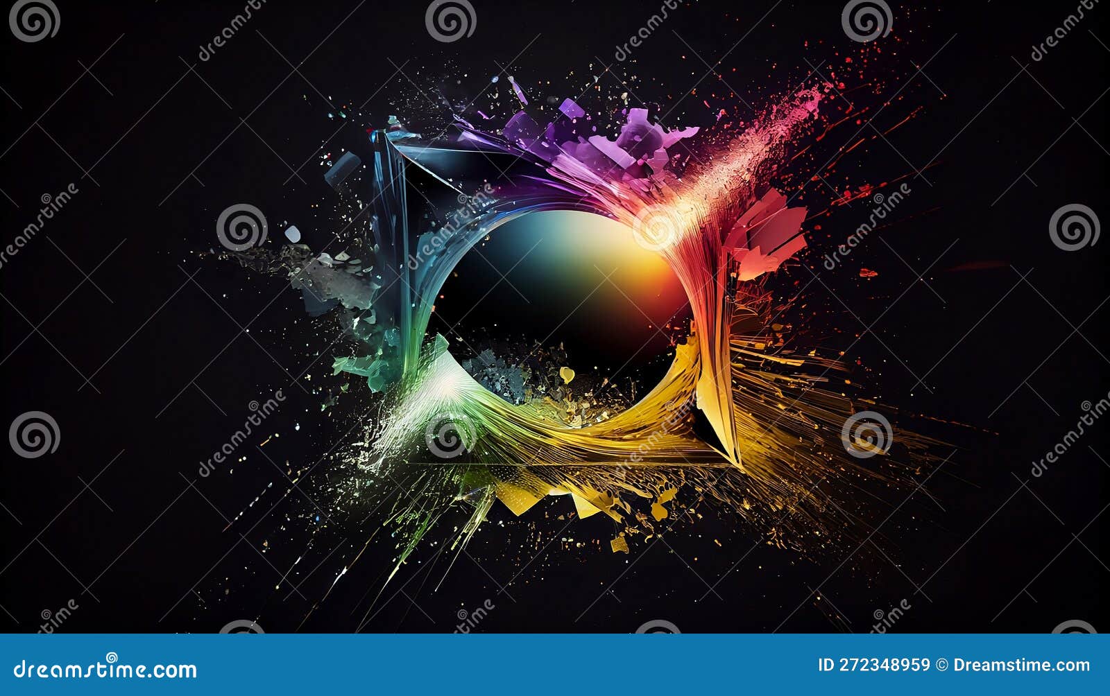 The Effect of Light Passing through a Prism, with Bright Bursts of ...