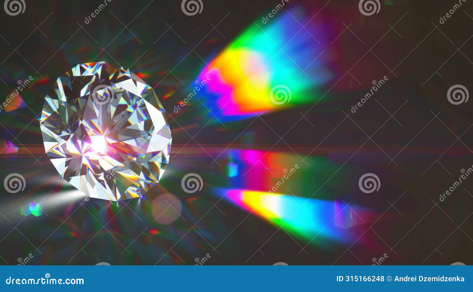 The Effect Of Light Reflection On A Diamond Surface. Modern ...