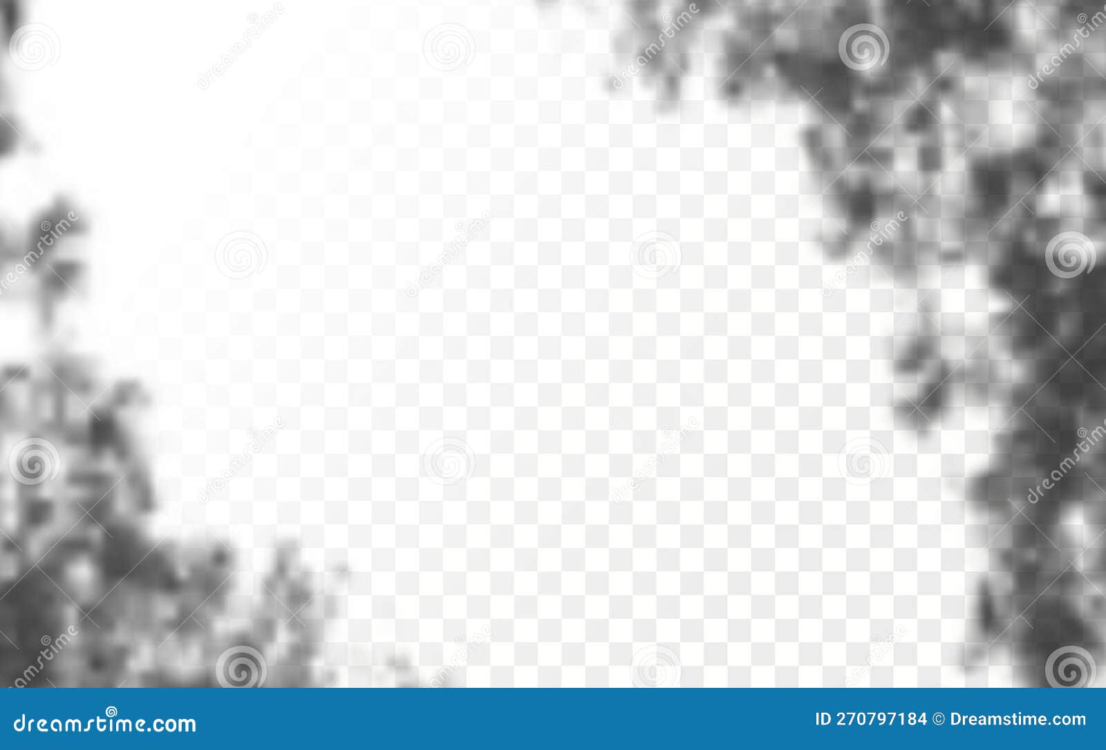 Realistic Shadow Tropical Leaves and Branches on Transparent Checkered ...