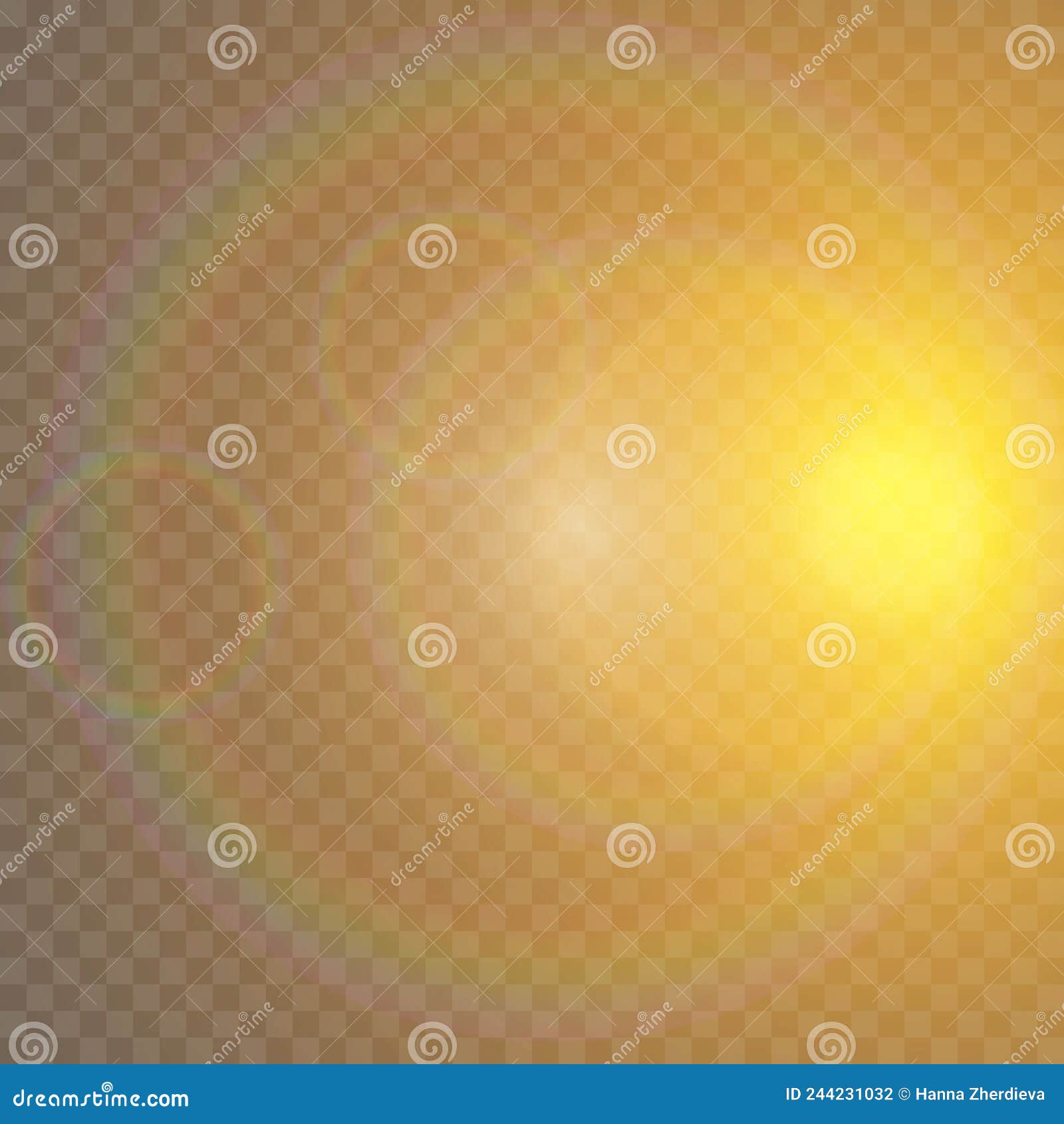 The Effect of the Sun, Light through the Lens, Glare on a Transparent ...