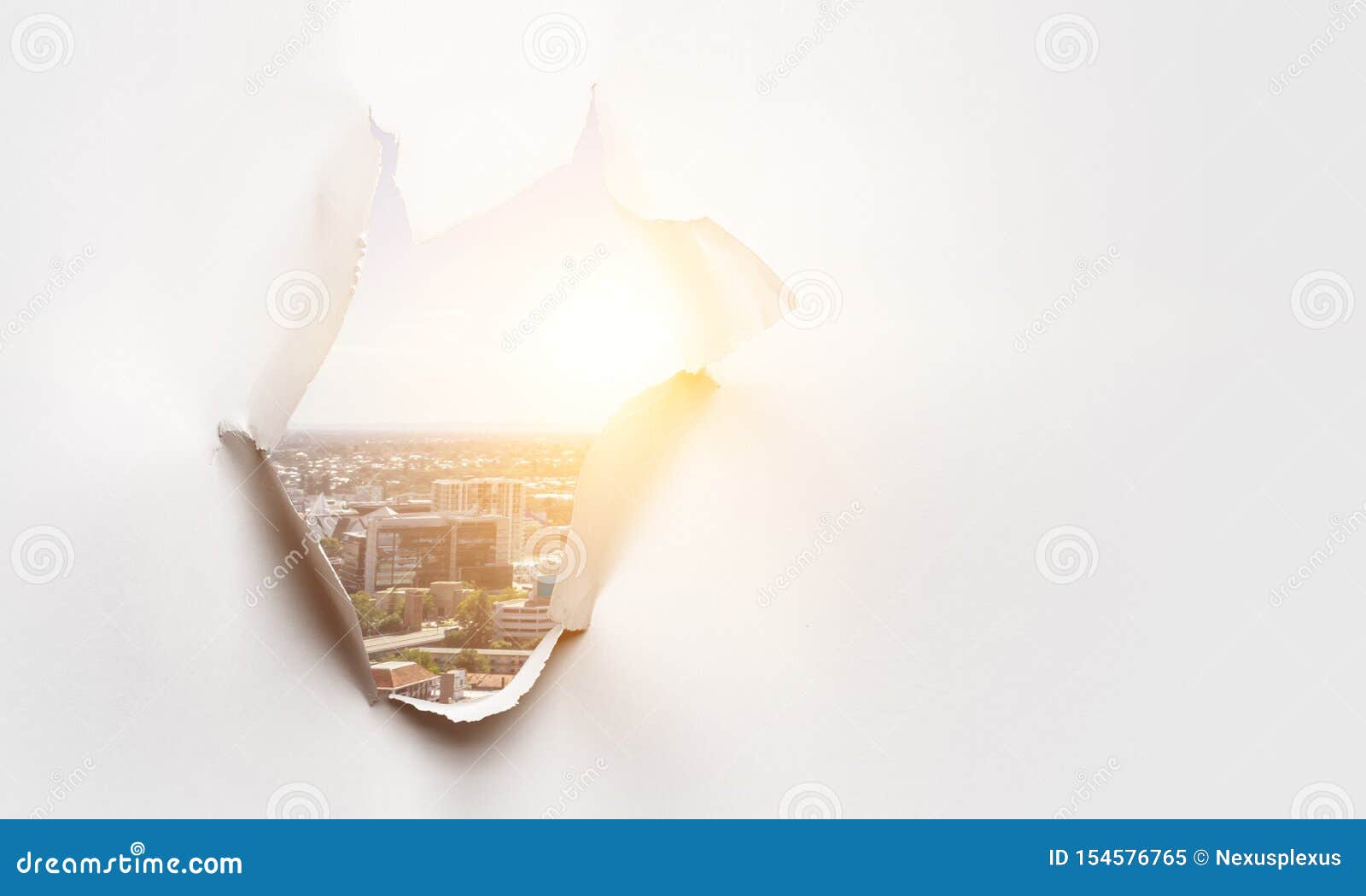 Effect of torn paper hole stock image. Image of crack - 154576765