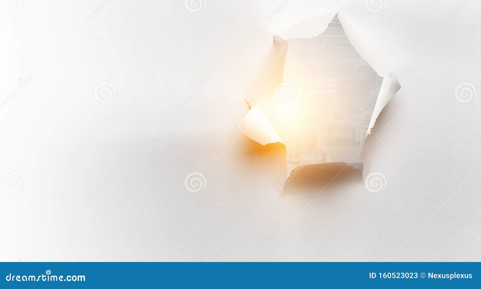 Effect of torn paper hole stock image. Image of page - 160523023