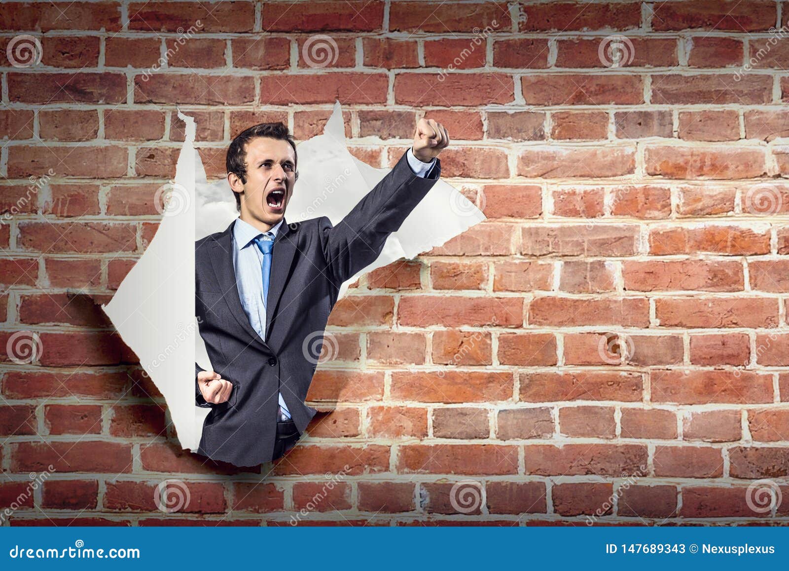 Effect of Torn Paper with Karate Beat Stock Image - Image of stress ...