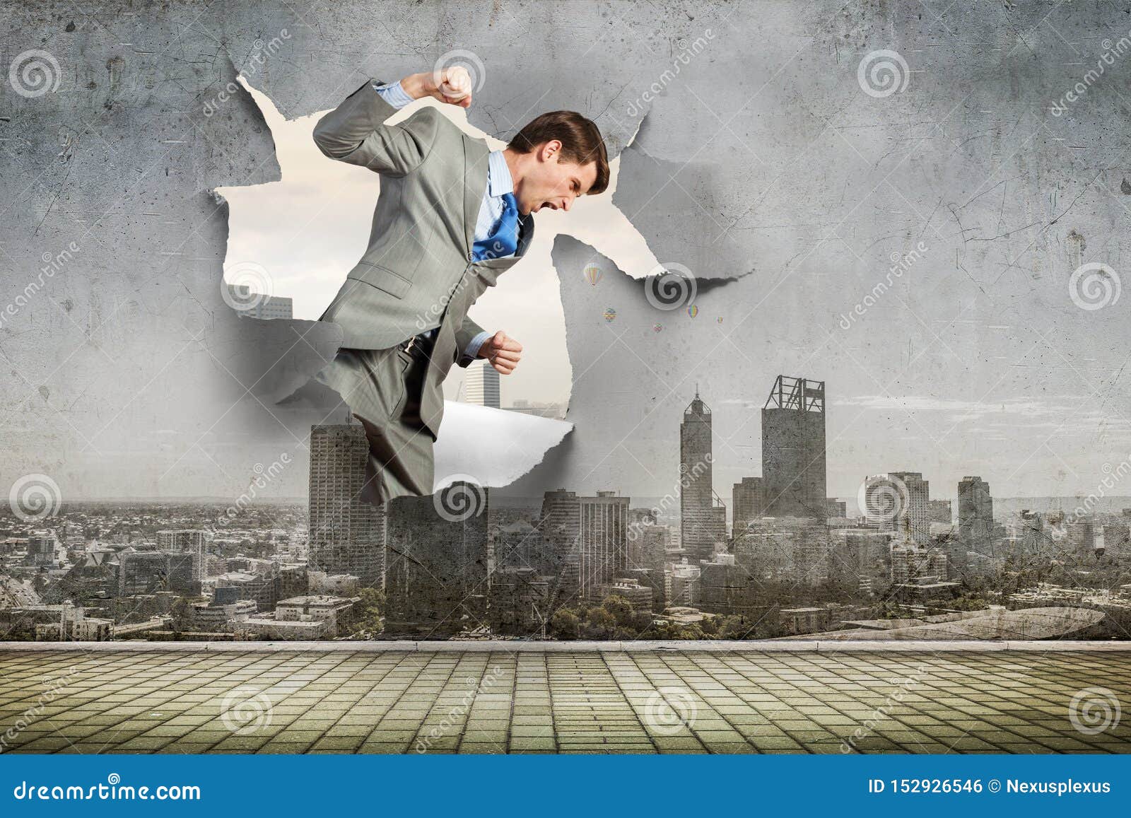 Effect of Torn Paper with Karate Beat Stock Photo - Image of wall ...